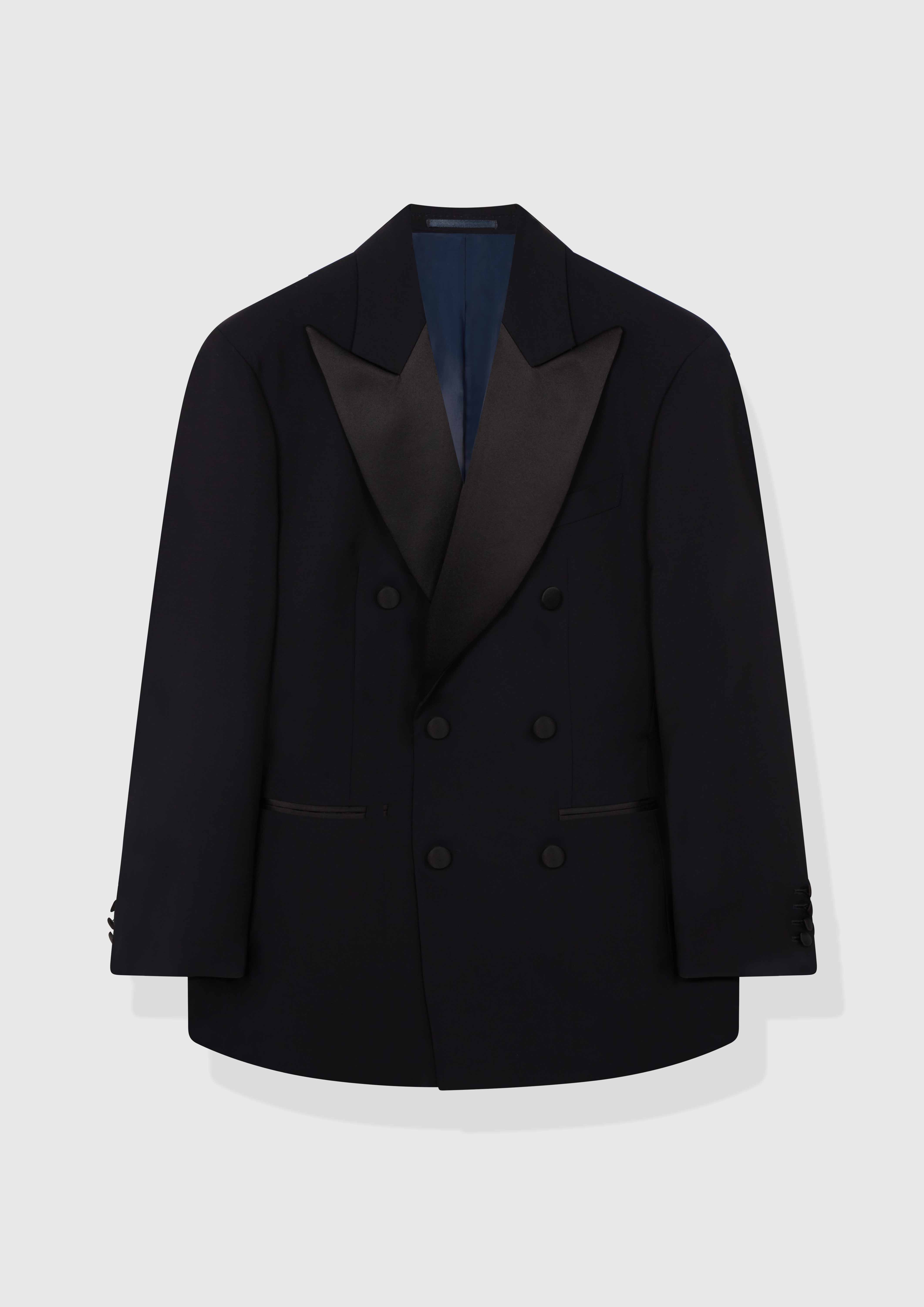 Made-to-Measure Black Tropical Wool Dinner Suit - Casual Fitters